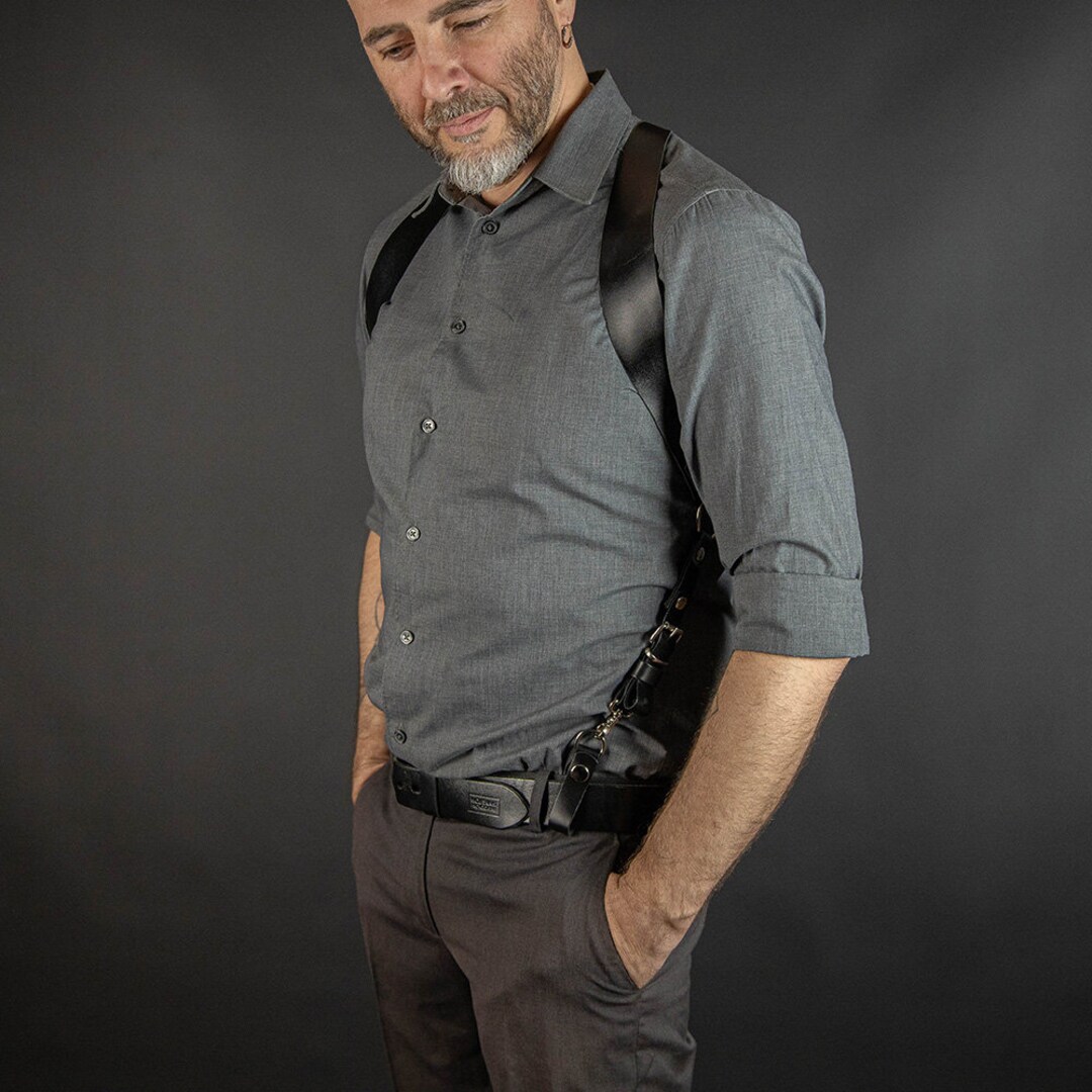 Leather Shoulder Harness for Men, Leather Suspenders, Male Harness ...
