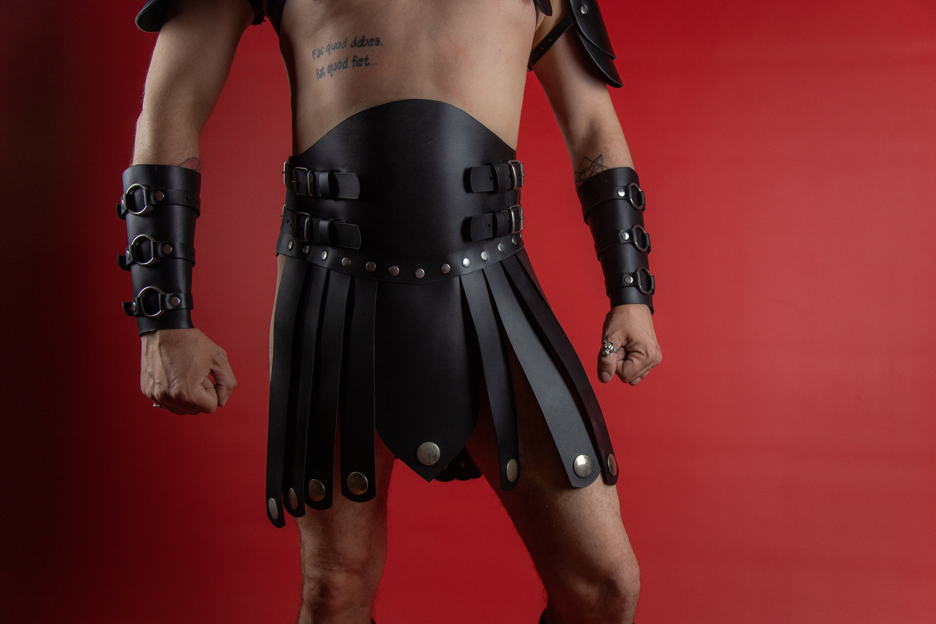 Gladiator Leather Harness Chest Harness Gladiator Skirt | Etsy