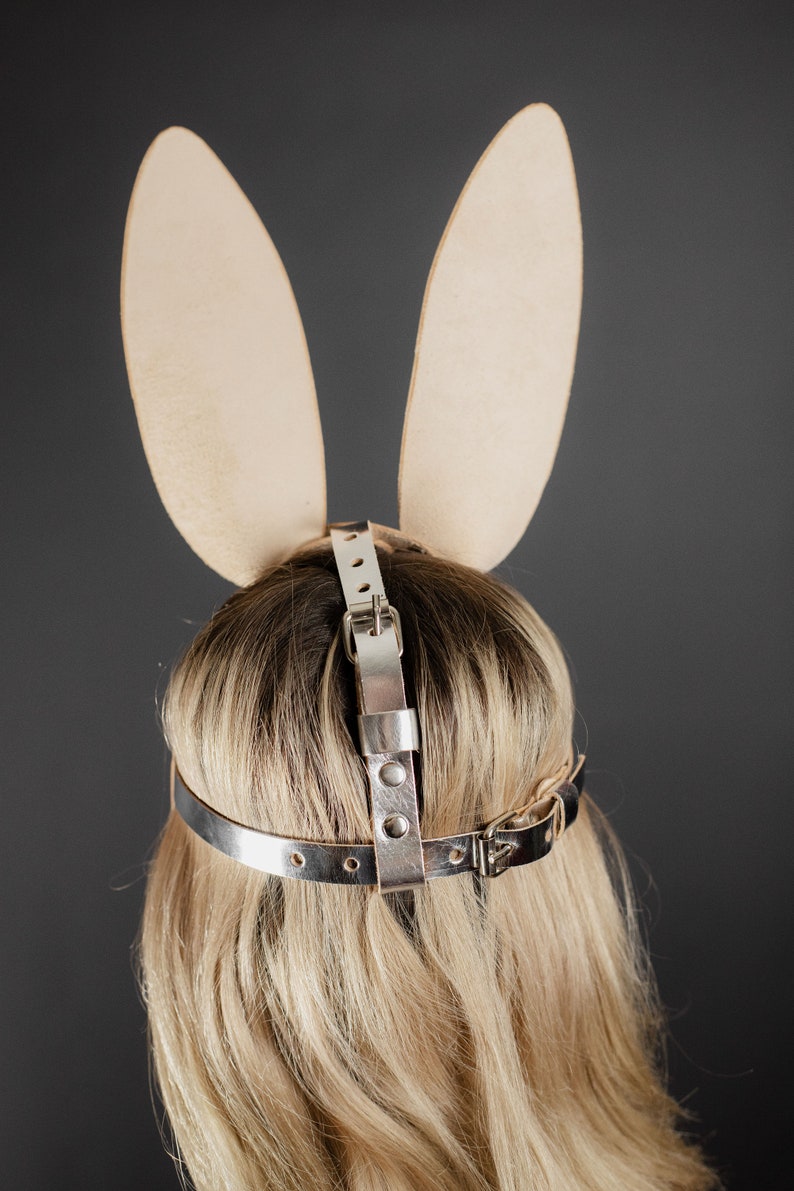 Exclusive Silver Genuine Leather Bunny Mask Leather Rabbit - Etsy