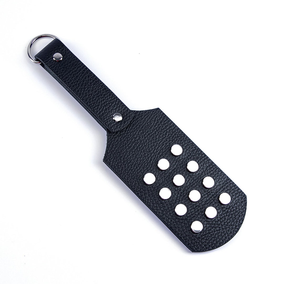 Spanking Paddle With Rivets, Flogger, Whip, Leather Paddle, Spanking ...