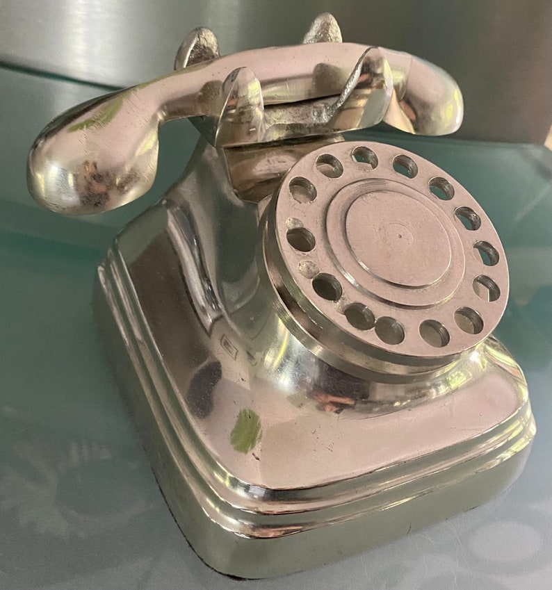 Chrome Retro Telephone | Sculpture | ART | Decor for Your Space | MCM ...