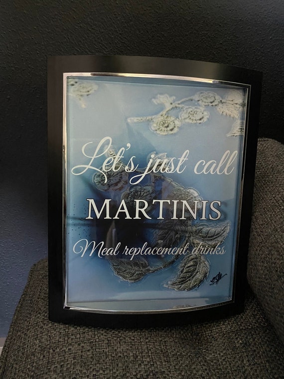 Martini Time Cocktail Art Quotes Bar Signage Fun - Etsy