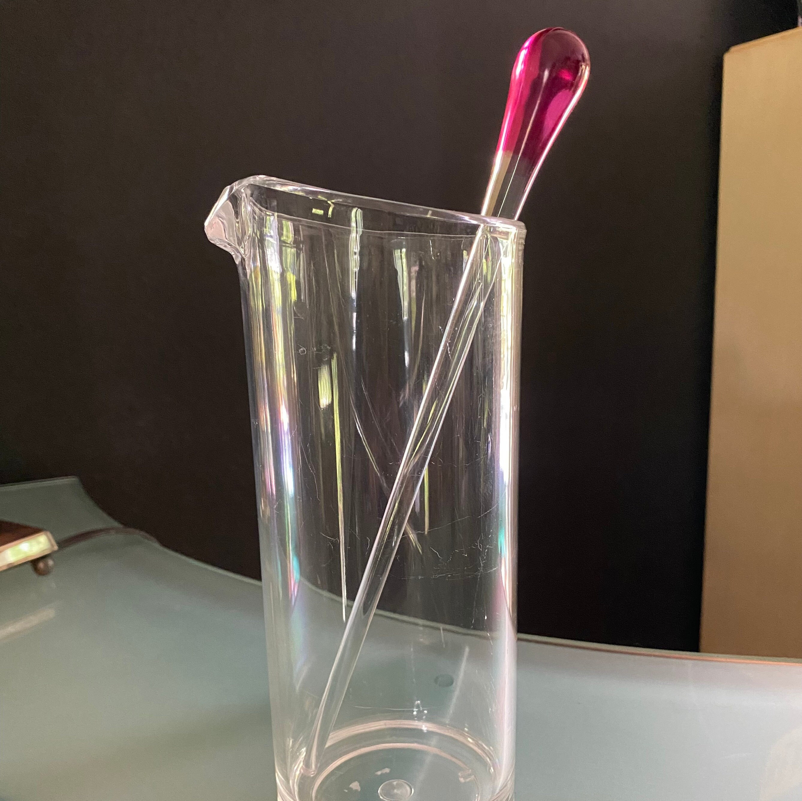 Cocktail Mixer Acrylic Pink Stirrer Funky Decor Bar Home Decor Accents ...