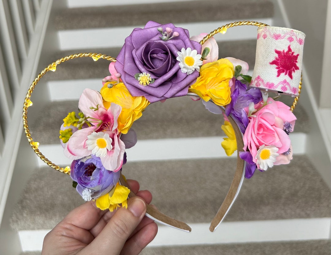 Rapunzel Inspired Mouse Ears | Tangled Ears | Floral Mouse Ears ...