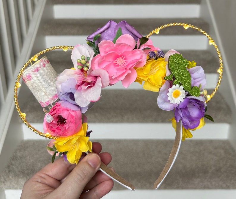 Rapunzel Inspired Mouse Ears Tangled Ears Floral Mouse Ears Character ...