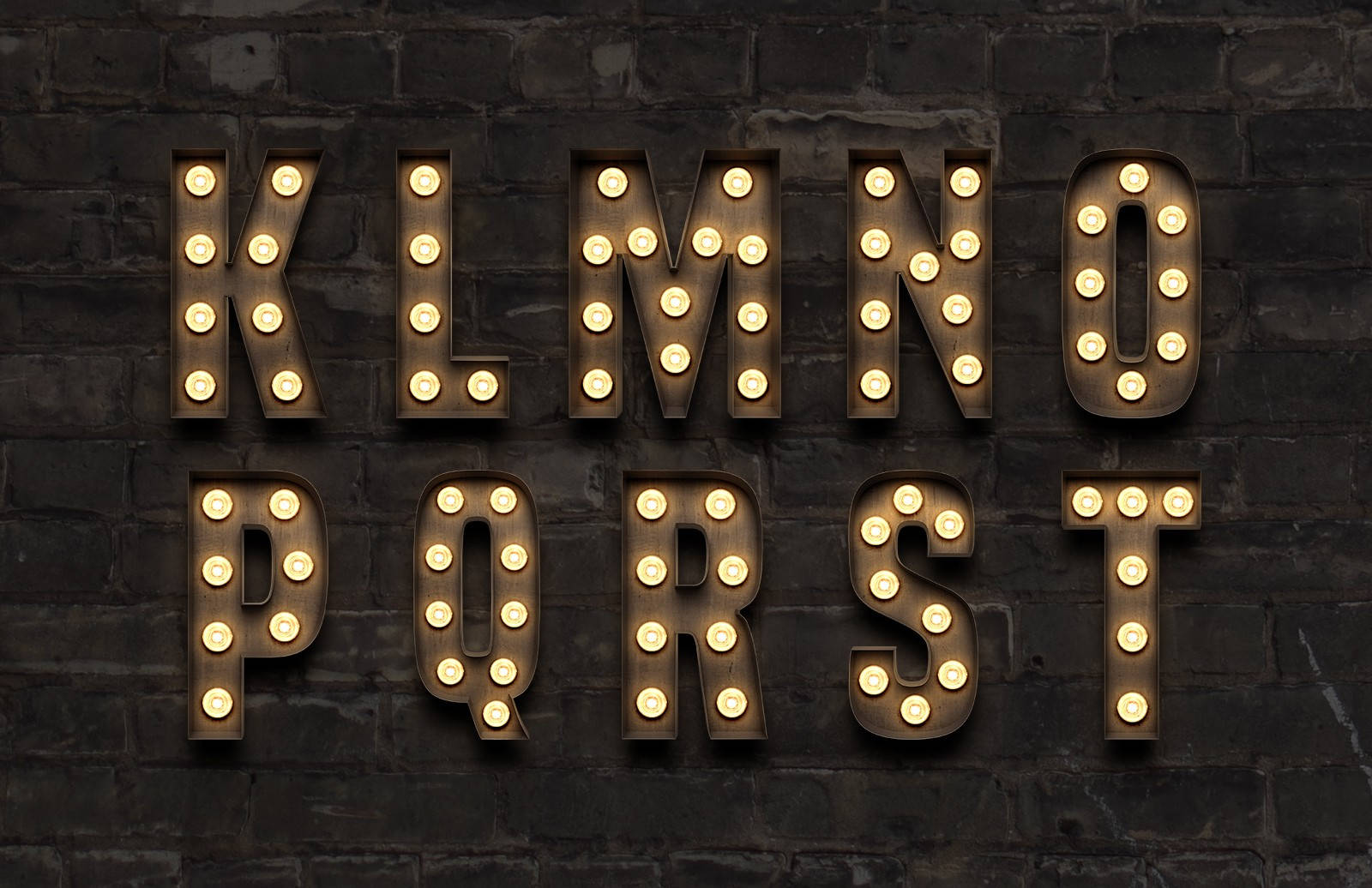 Marquee Light Bulb Sign Letters pngs for Graphic Design & - Etsy