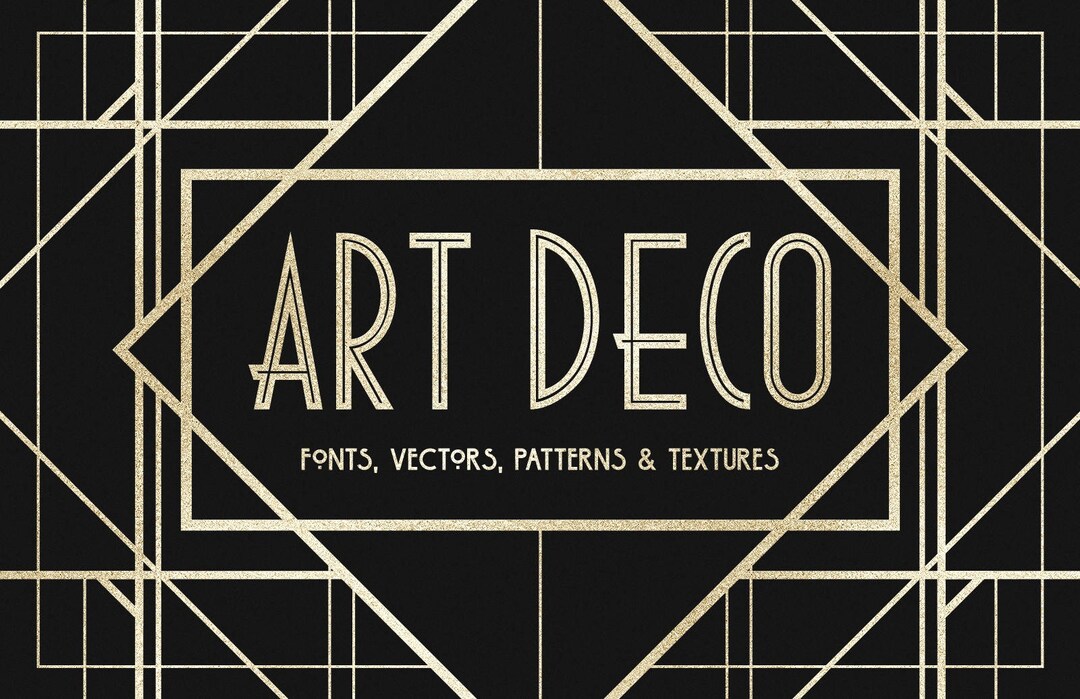 The Art Deco Collection Including Fonts, Vectors, Patterns, and ...