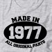 Made in 1977 Birthday Gift Year 1977 Shirt Born in 1977 - Etsy