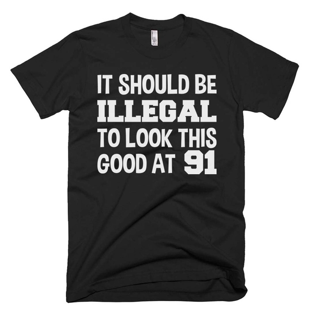 91st Birthday Gift Age 91 Shirt 91st Gifts My 91 T Shirt It Should Be ...