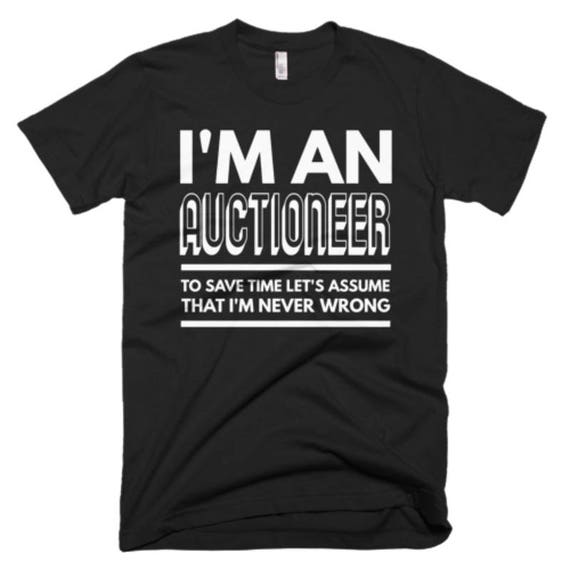 Auctioneer Shirt Auctioneer Tees Auctioneer Gift - Etsy