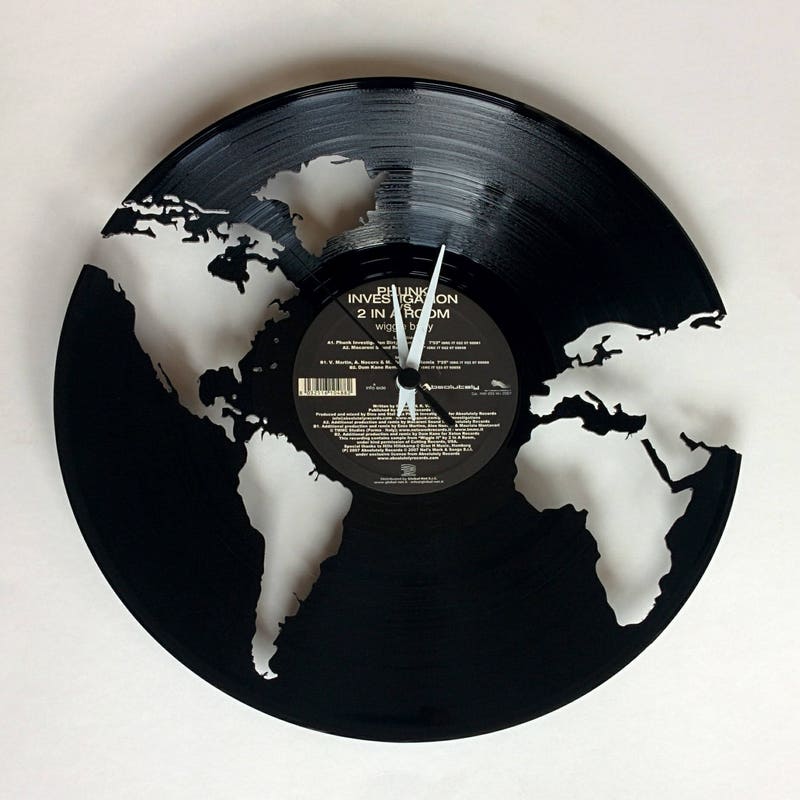 Vinyl Clock - Etsy
