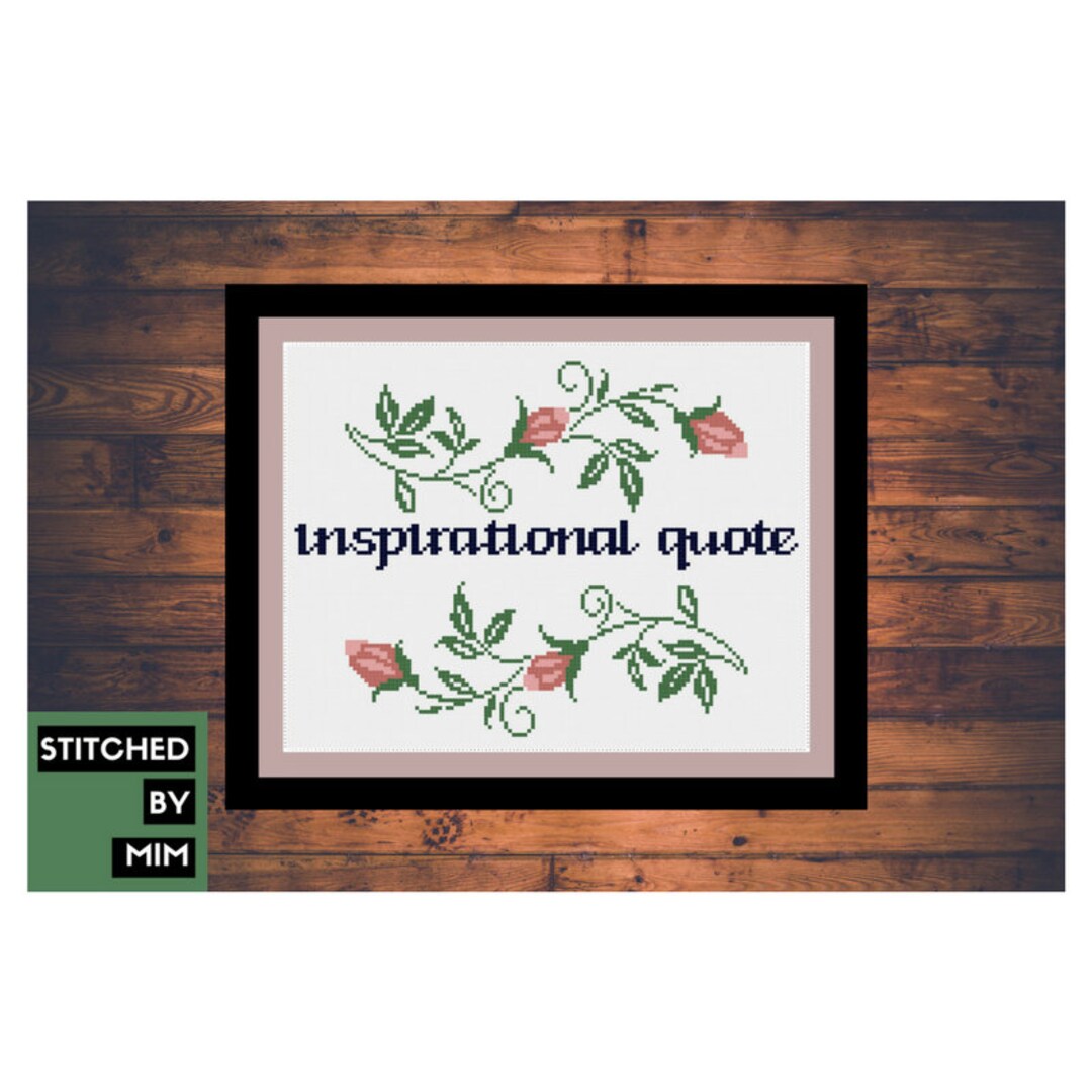 Inspirational Quote - PDF Cross Stitch Pattern - - Etsy