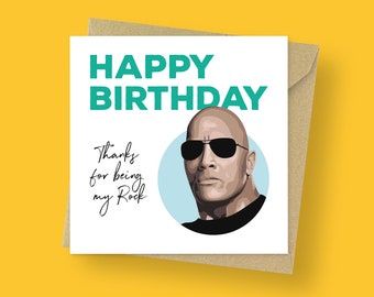Dwayne Johnson Birthday Card - Etsy