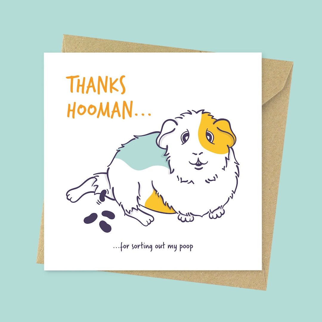Thanks Hooman... for Sorting Out My Poop, Funny Personalised Guinea Pig ...