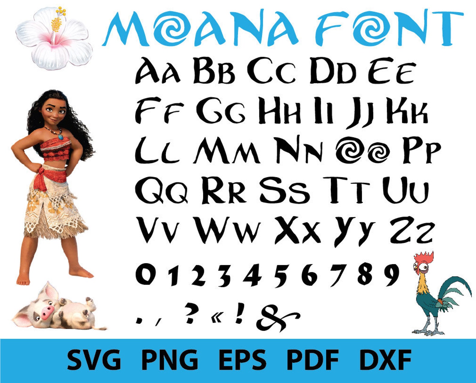 Moana svg Moana bonus Моана numbers Алфавит Моана SVG | Etsy