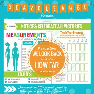 Simple 3 Day Cleanse Meal Planner | Printable Meal Planner | Detox ...
