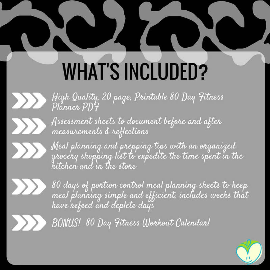 80 Day Fitness Planner 1,500 1,799 Calorie Range Printable Meal Planner ...