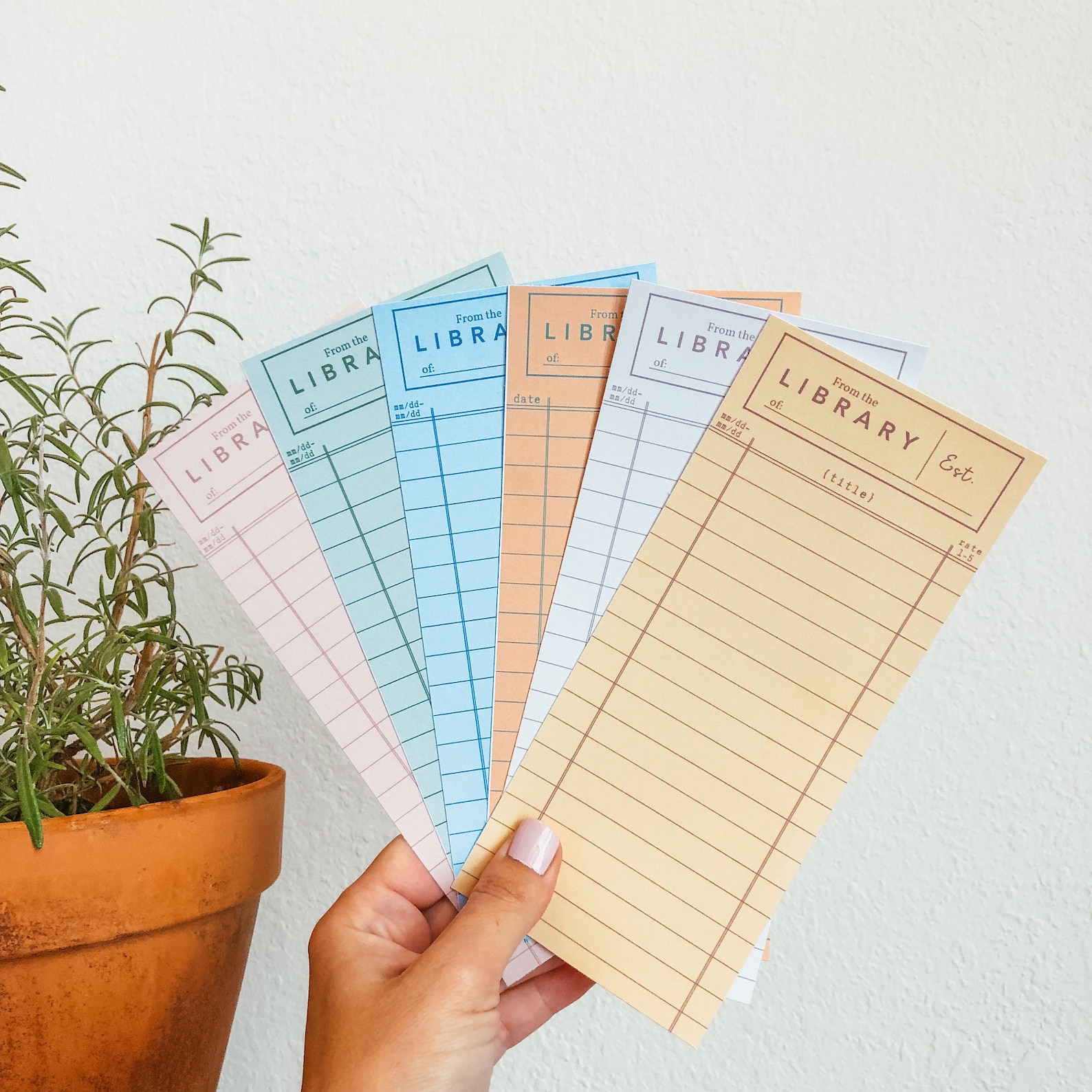 NEW! Library Card Bookmark With Pocket | Print at Home | Book Club ...