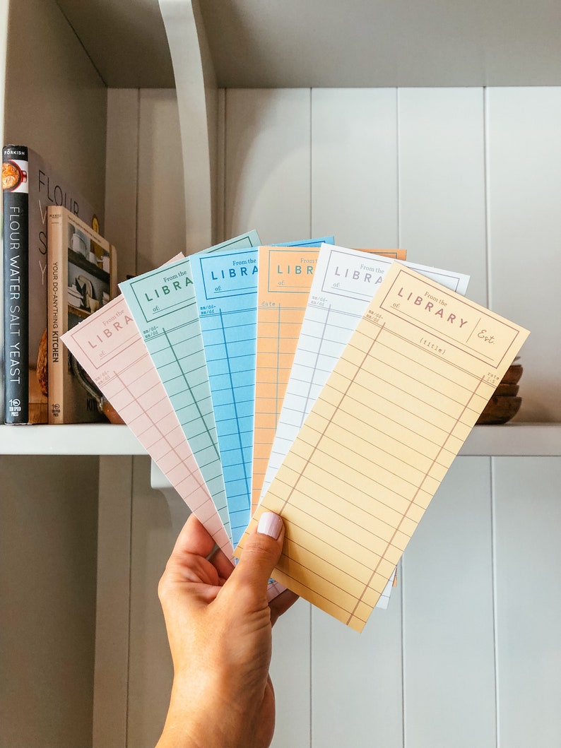 NEW! Library Card Bookmark With Pocket | Print at Home | Book Club ...