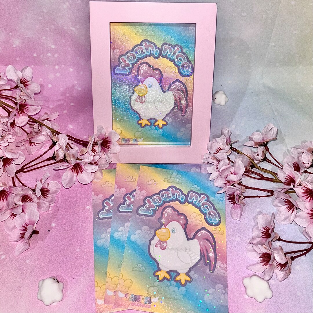 Woah, Nice C*ck Print | Chickens, Chicken Art, Funny Chicken Art ...