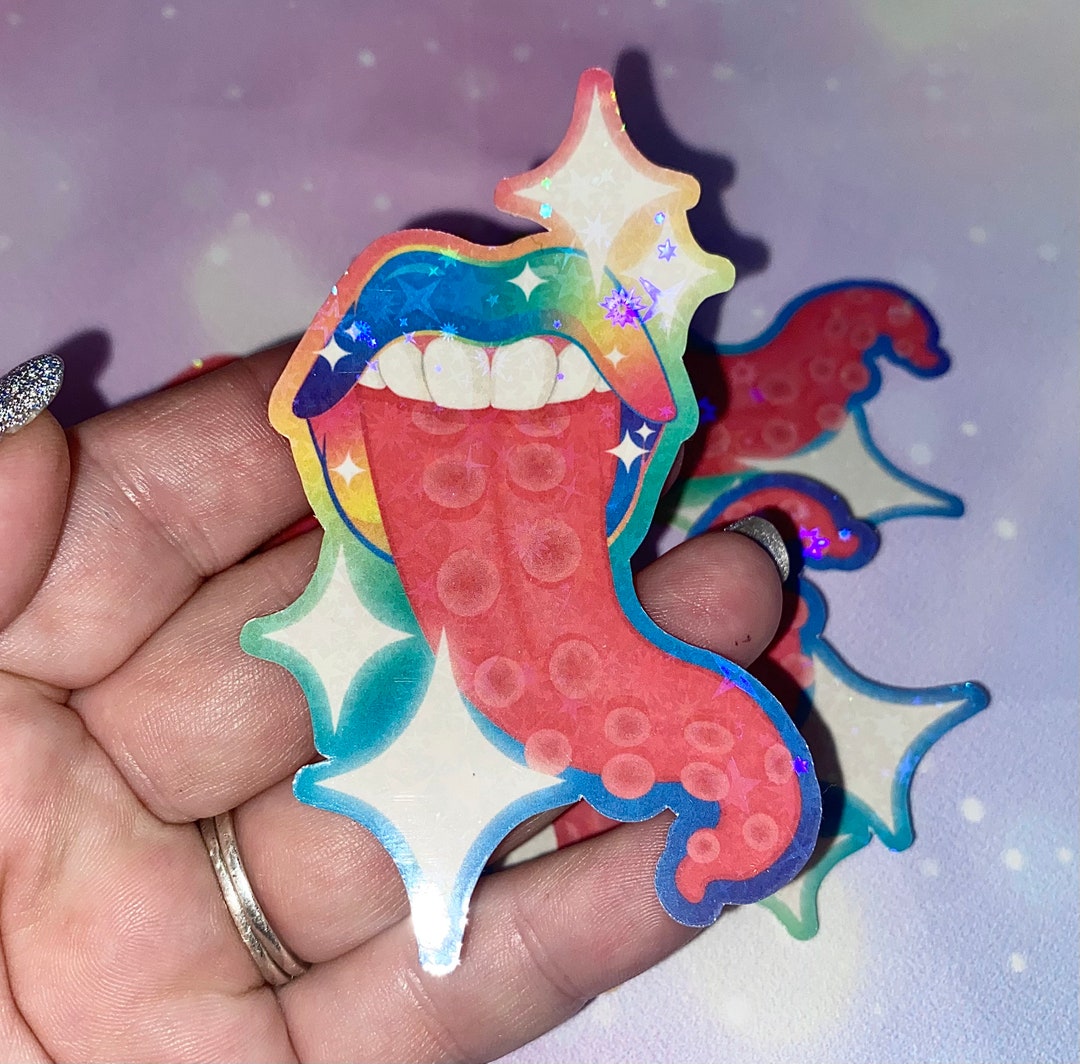 Oct-tongue | Cute Stickers, Tongue Stickers, Octopus Stickers, Kawaii ...