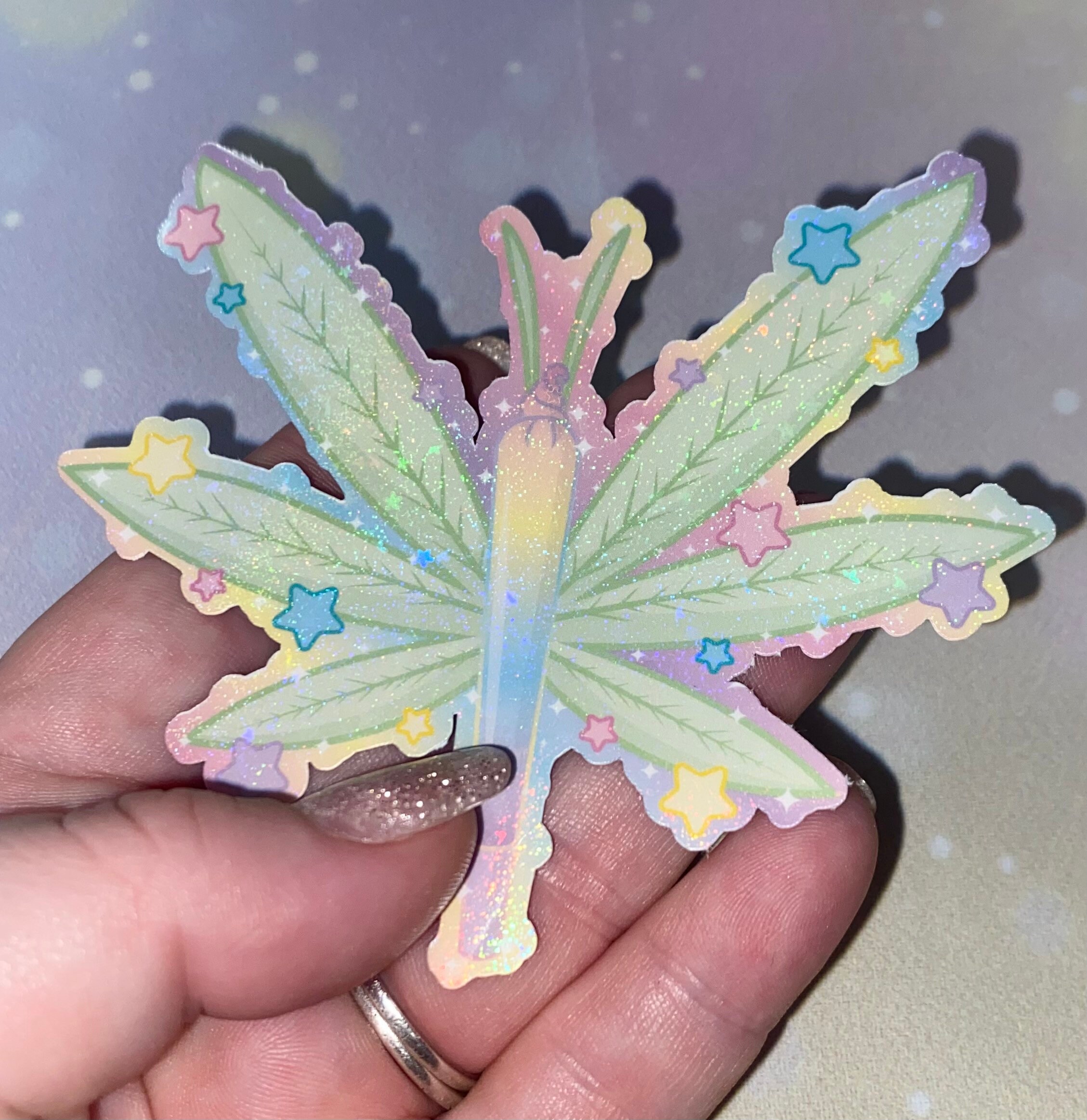 Canna-fly Holo Sticker | Stoner Girls, Cannabis Stickers, Weed Stickers ...