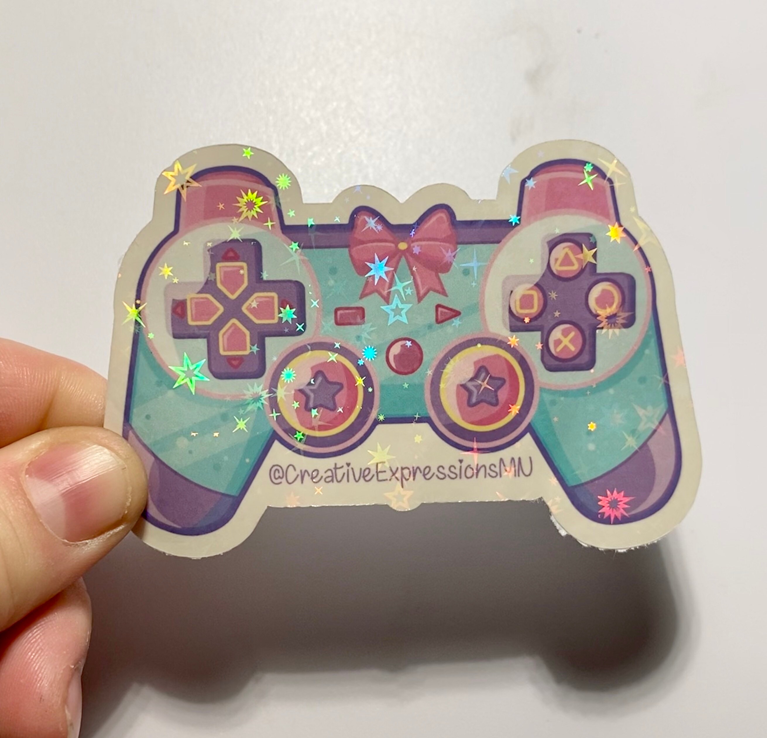 Gamer Girl Controller Holo Sticker Cute Gamer Girl Gamer | Etsy