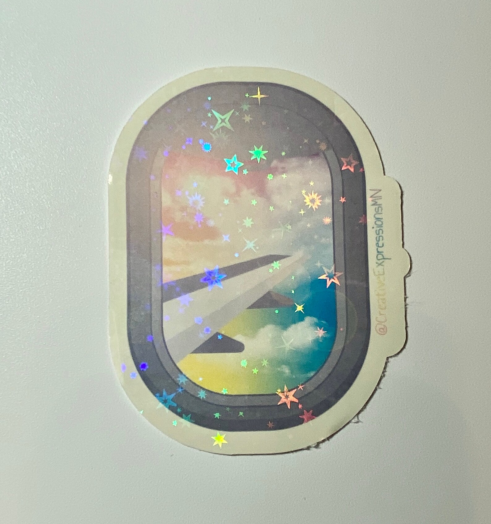 Plane Window Dreams Holo Sticker Plane Stickers Plane | Etsy