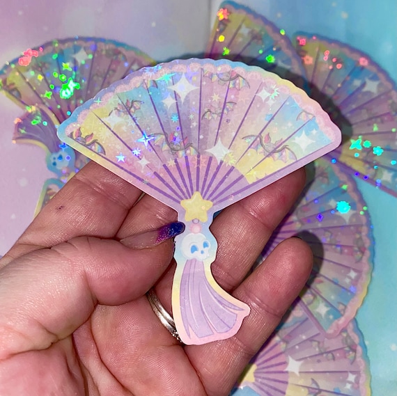 Pastel Goth Fan Japanese Fans Japanese Fan Stickers Girly - Etsy