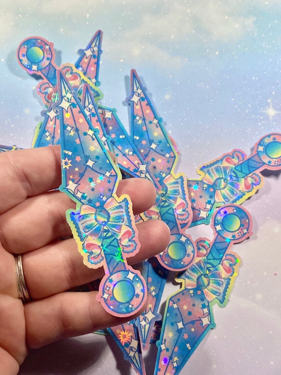 Celestial Dagger Holo Sticker Blue Daggers Dagger Stickers - Etsy