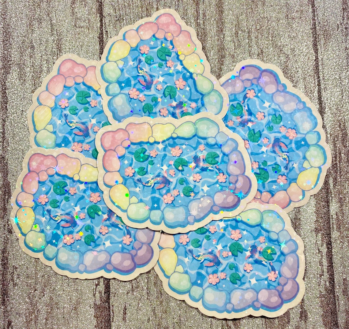 Pastel Koi Pond Cute Koi Ponds Koi Pond Stickers Koi | Etsy