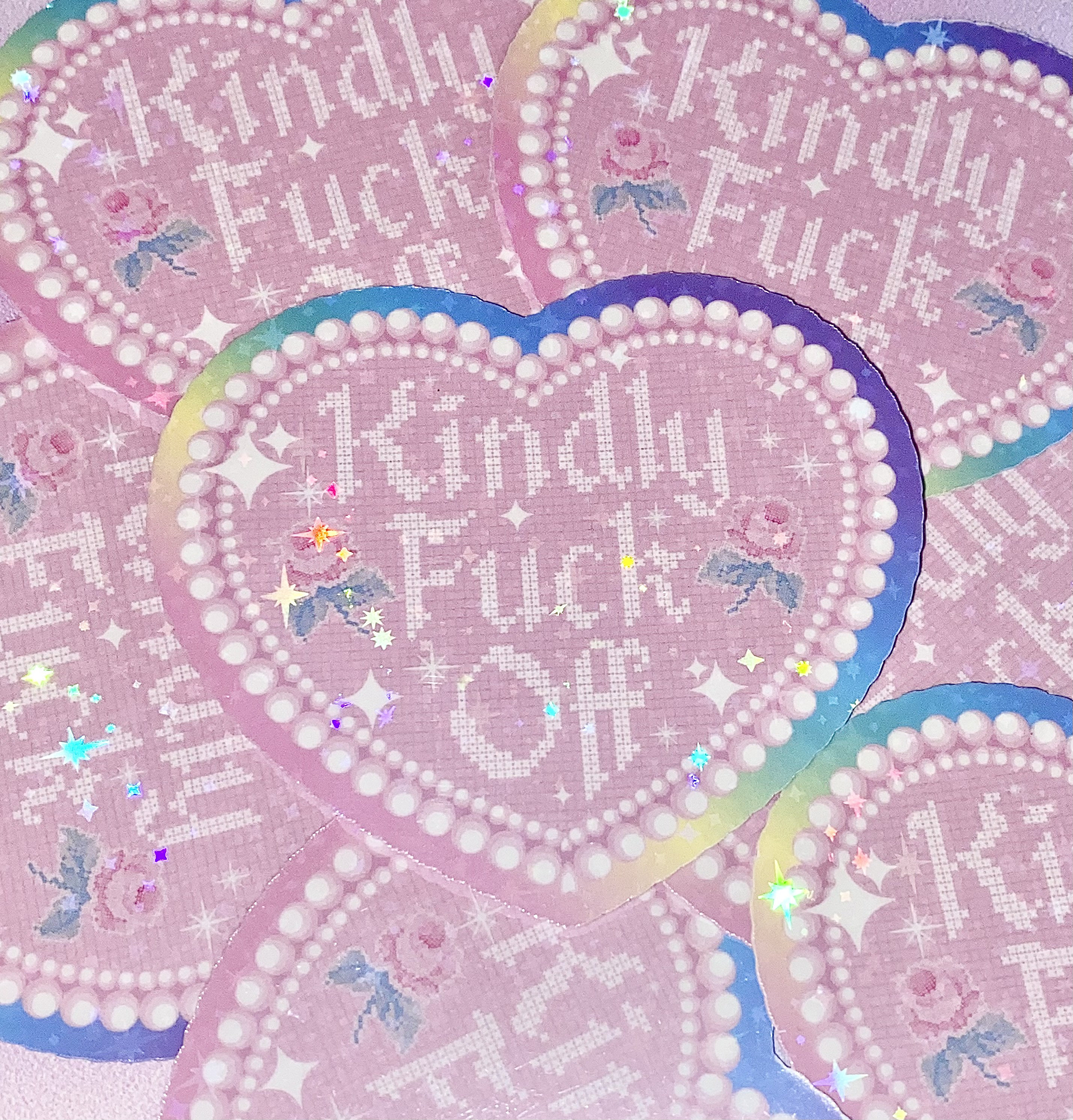 Kindly Fck off Sticker Pink F off Stickers Kindly F Off - Etsy