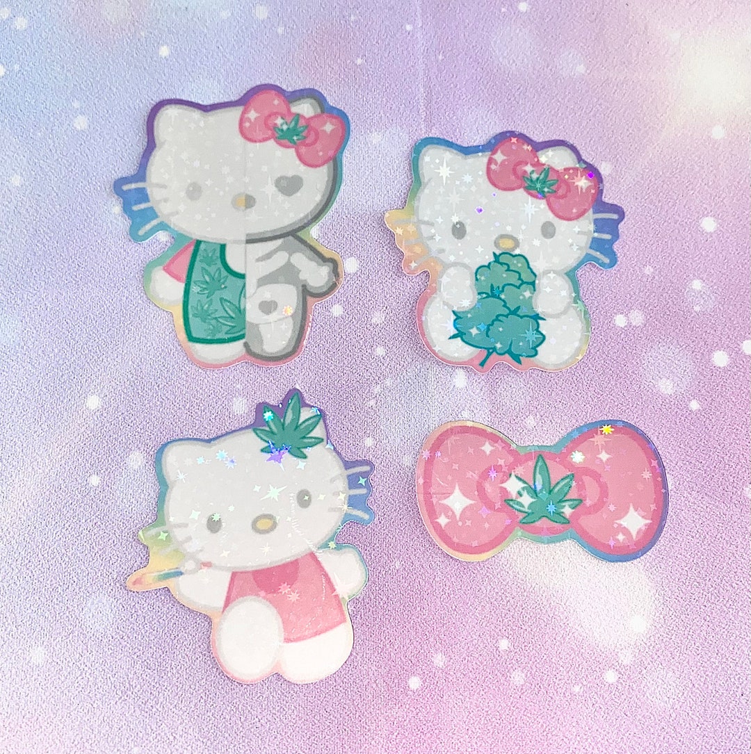 Canna-kitty Sticker Pack Cute Cat Sticker Kawaii Stickers - Etsy