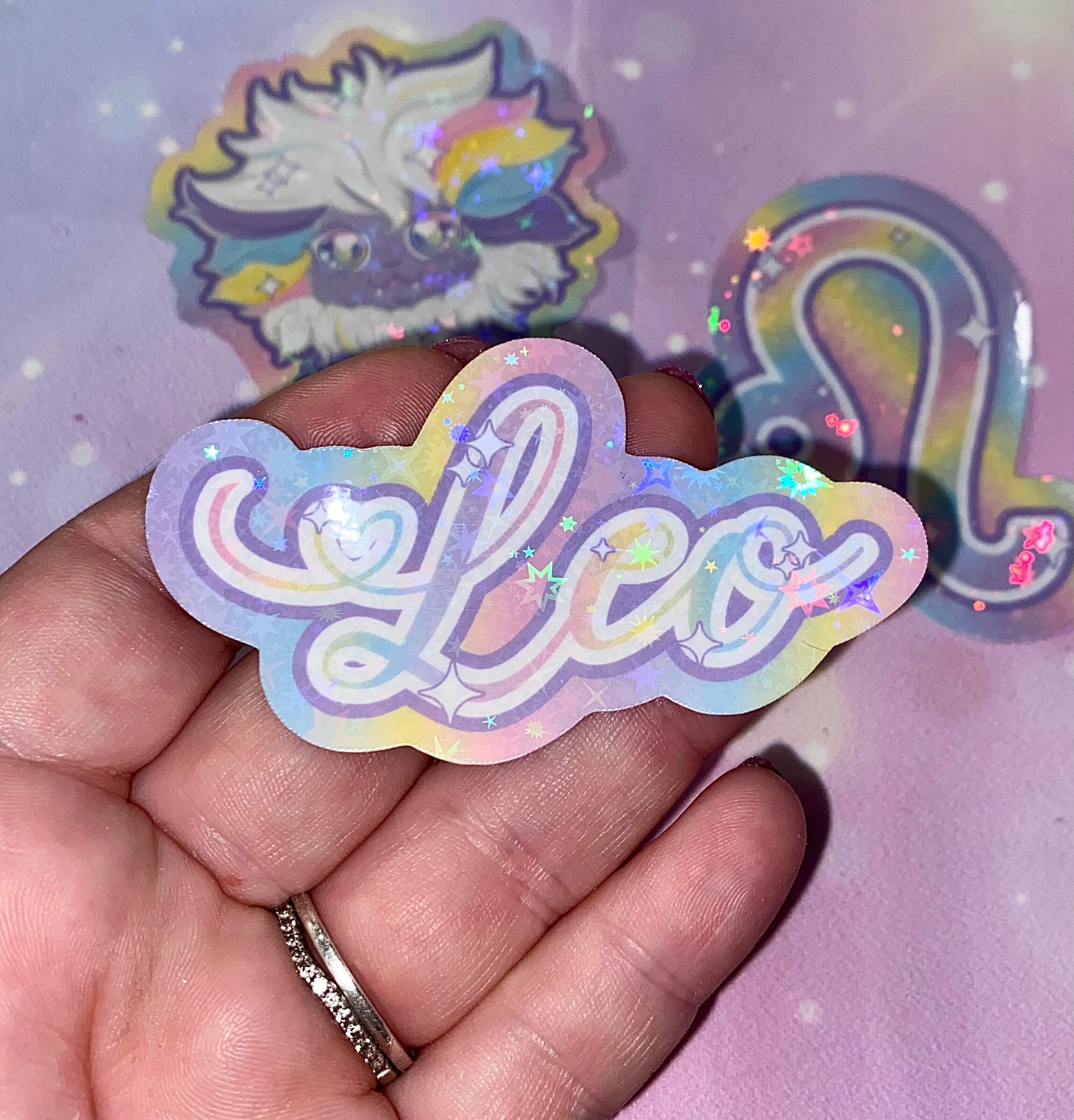 Leo Sticker Pack | Leo Stickers, Rainbow Leo Stickers, Rainbow Stickers ...