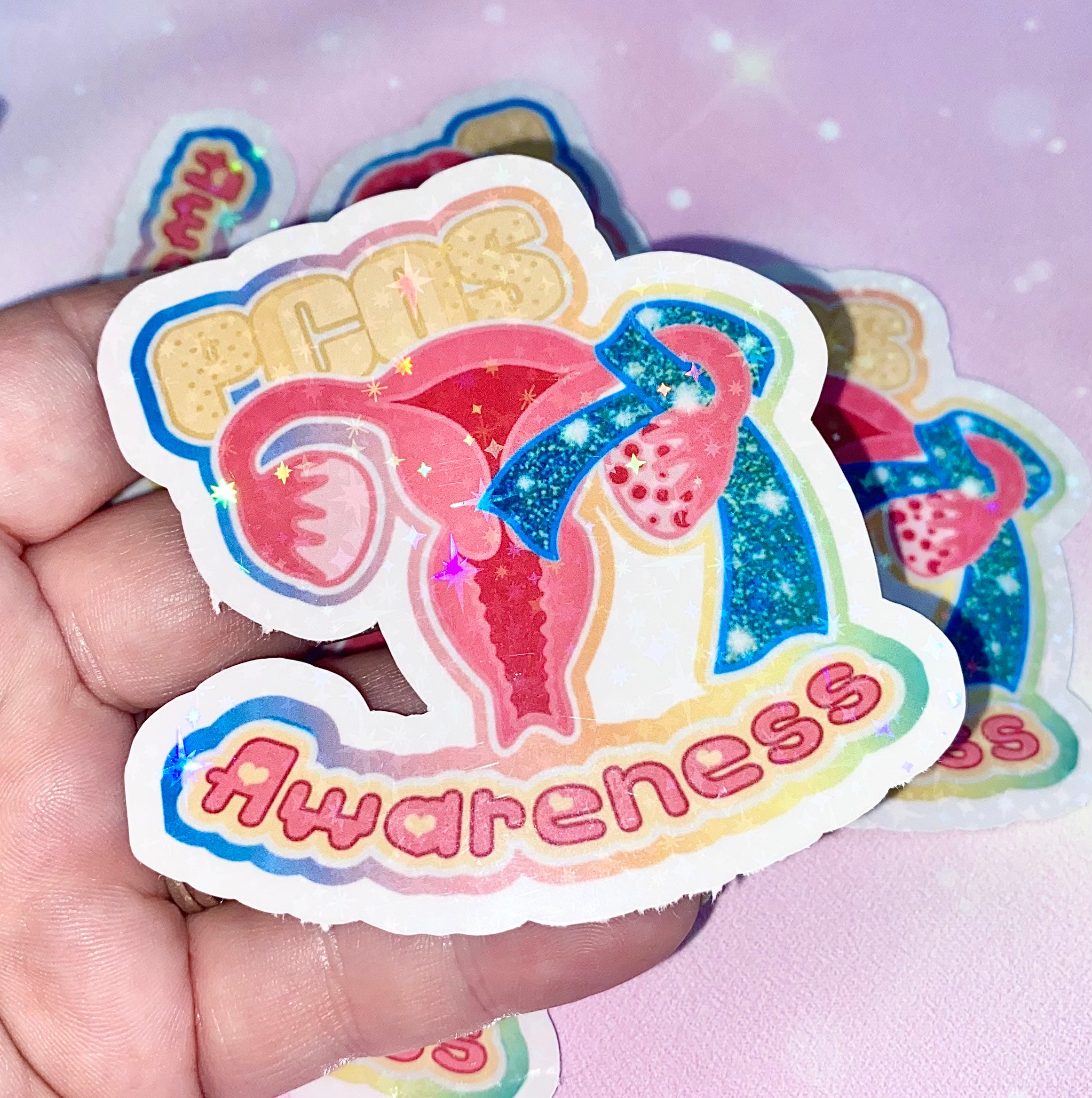 PCOS Awareness Sticker PCOS Stickers PCOS Awareness Kawaii - Etsy