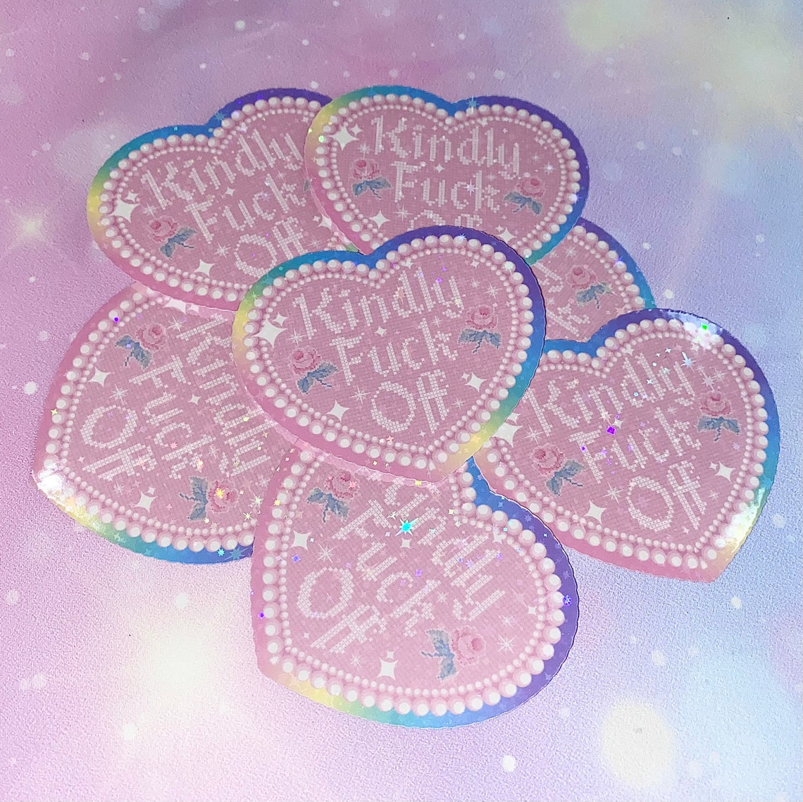 Kindly Fck off Sticker Pink F off Stickers Kindly F Off - Etsy