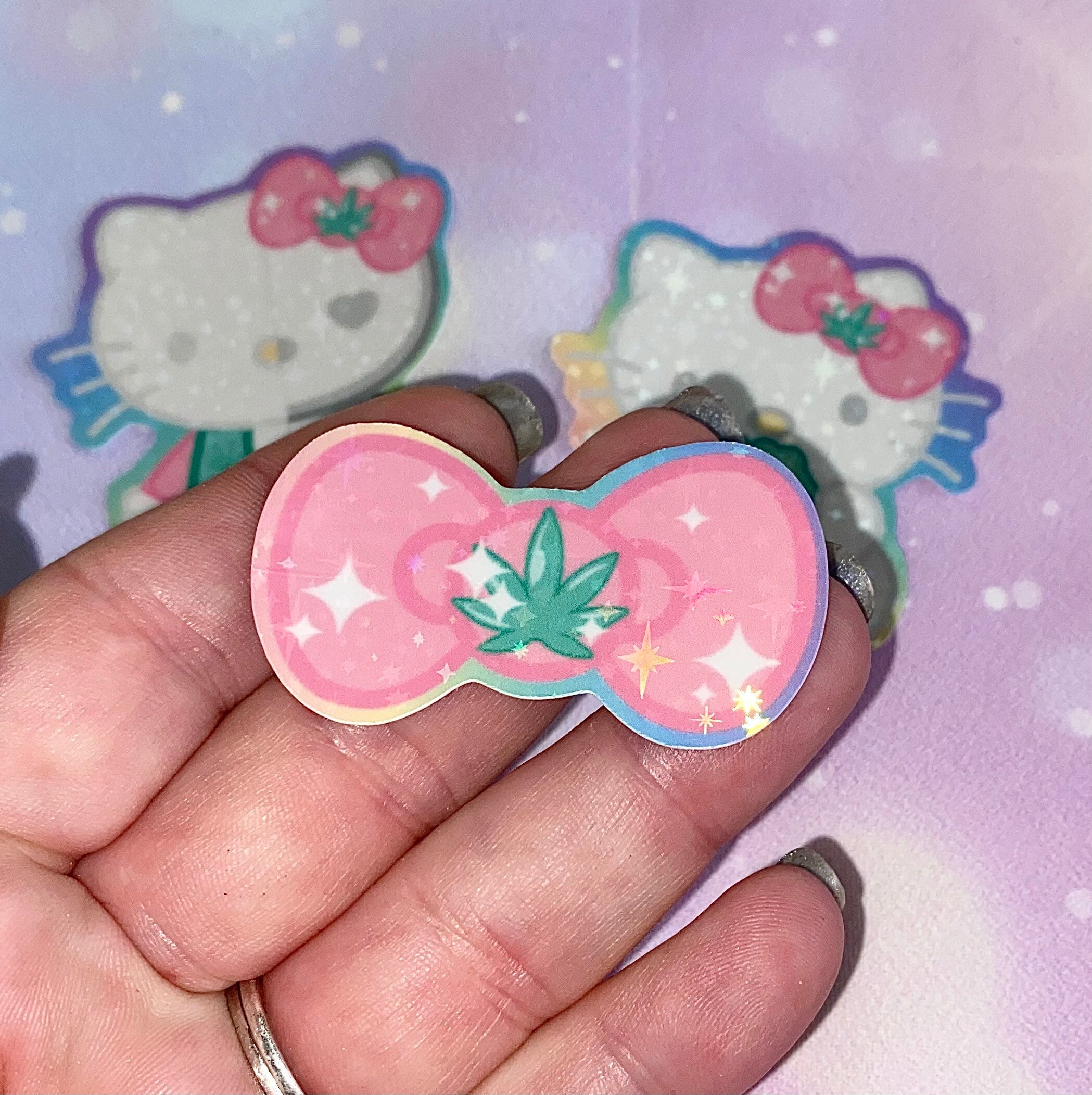 Canna-kitty Sticker Pack Cute Cat Sticker Kawaii Stickers | Etsy