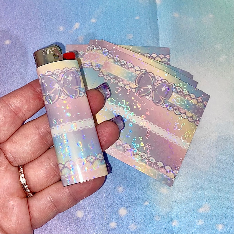 Rainbow Lace Lighter Wrap | Kawaii Lighter Wraps, Lighter Wraps, Lace ...