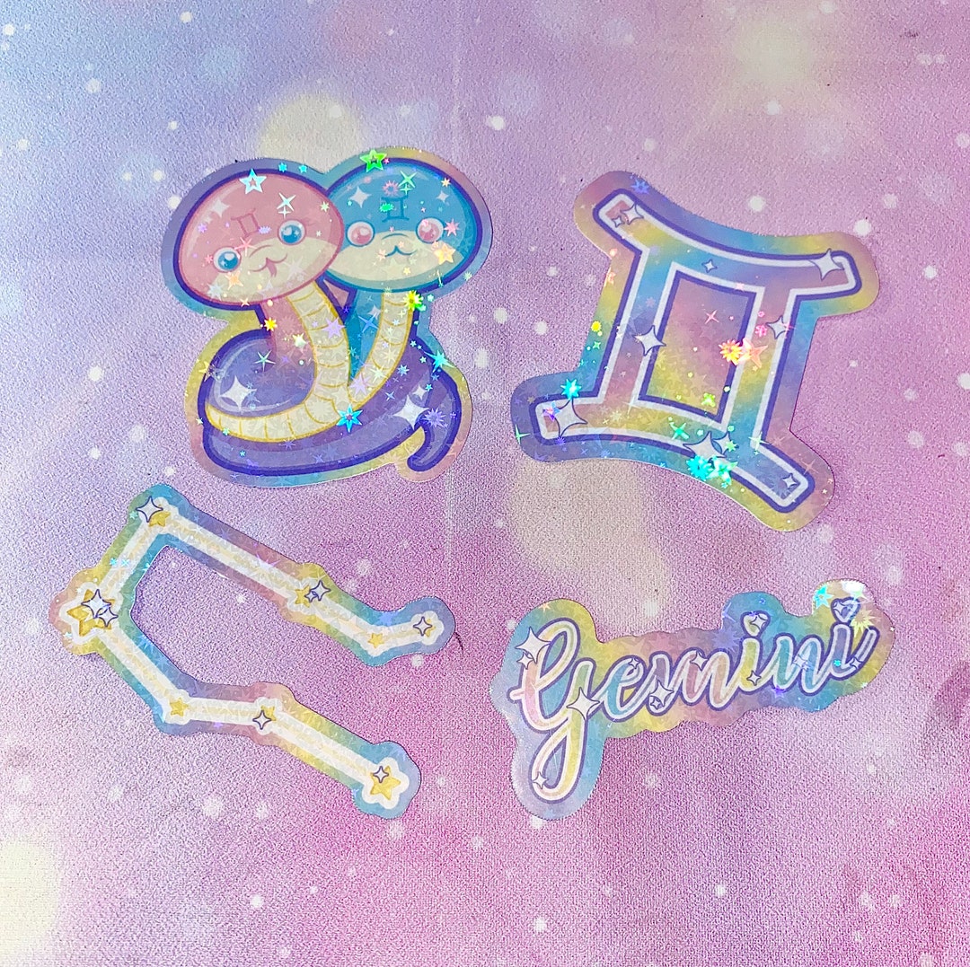 Gemini Sticker Pack | Gemini Stickers, Rainbow Aries Stickers, Rainbow ...