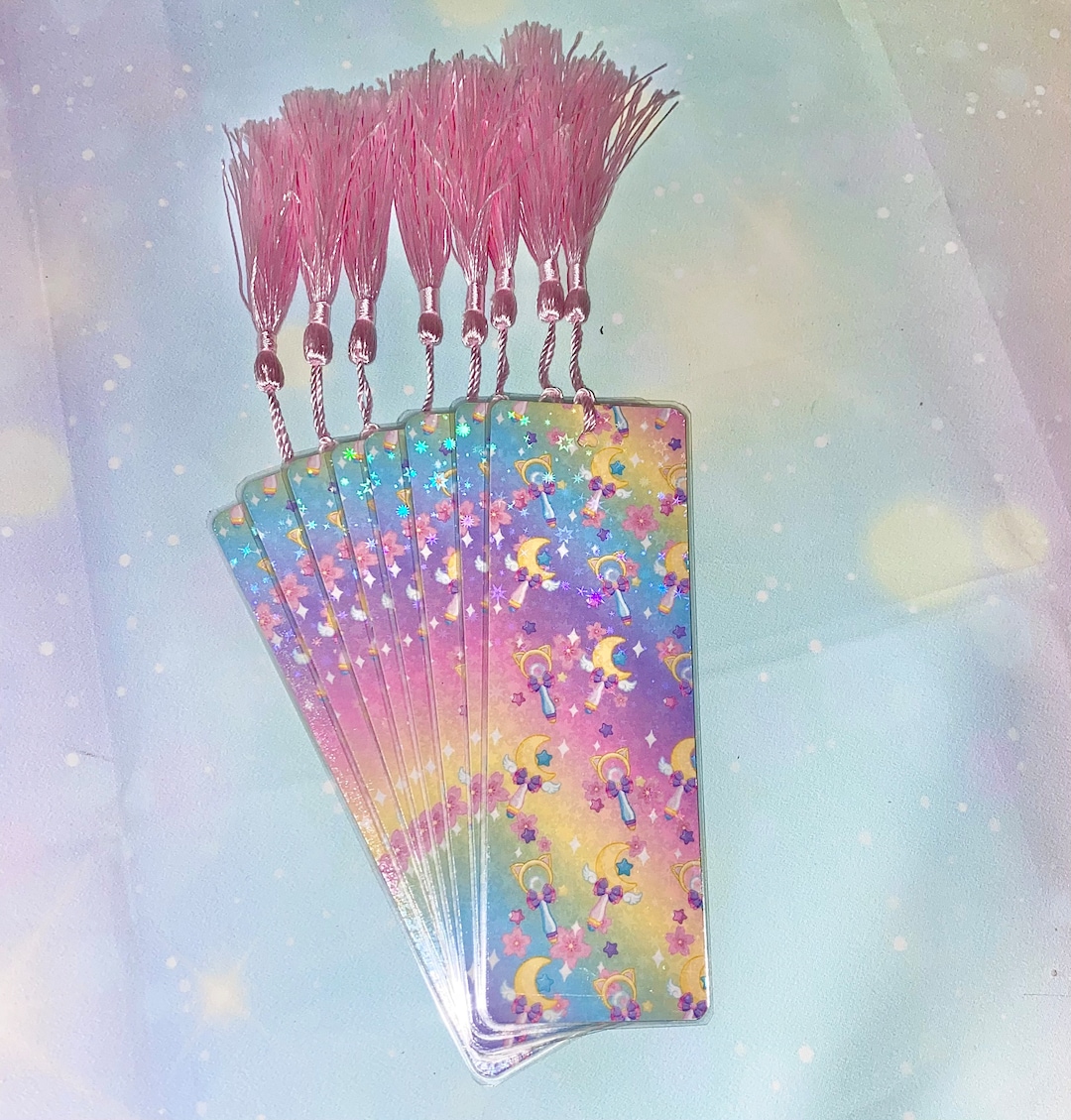 Kawaii Girl Bookmark | Rainbow Bookmarks, Magical Girl Bookmarks, Cute ...