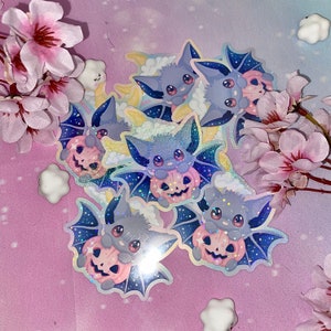 Batty-kins | Bat Sticker, Kawaii Bats, Fall Stickers, Halloween ...