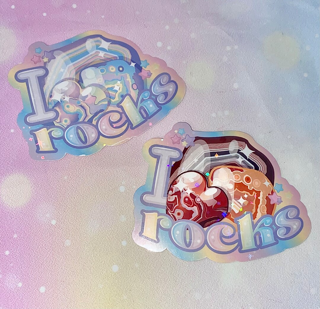 Agate Holo Sticker | Cut Agates, Cute Agate Stickers, Agate Stickers ...