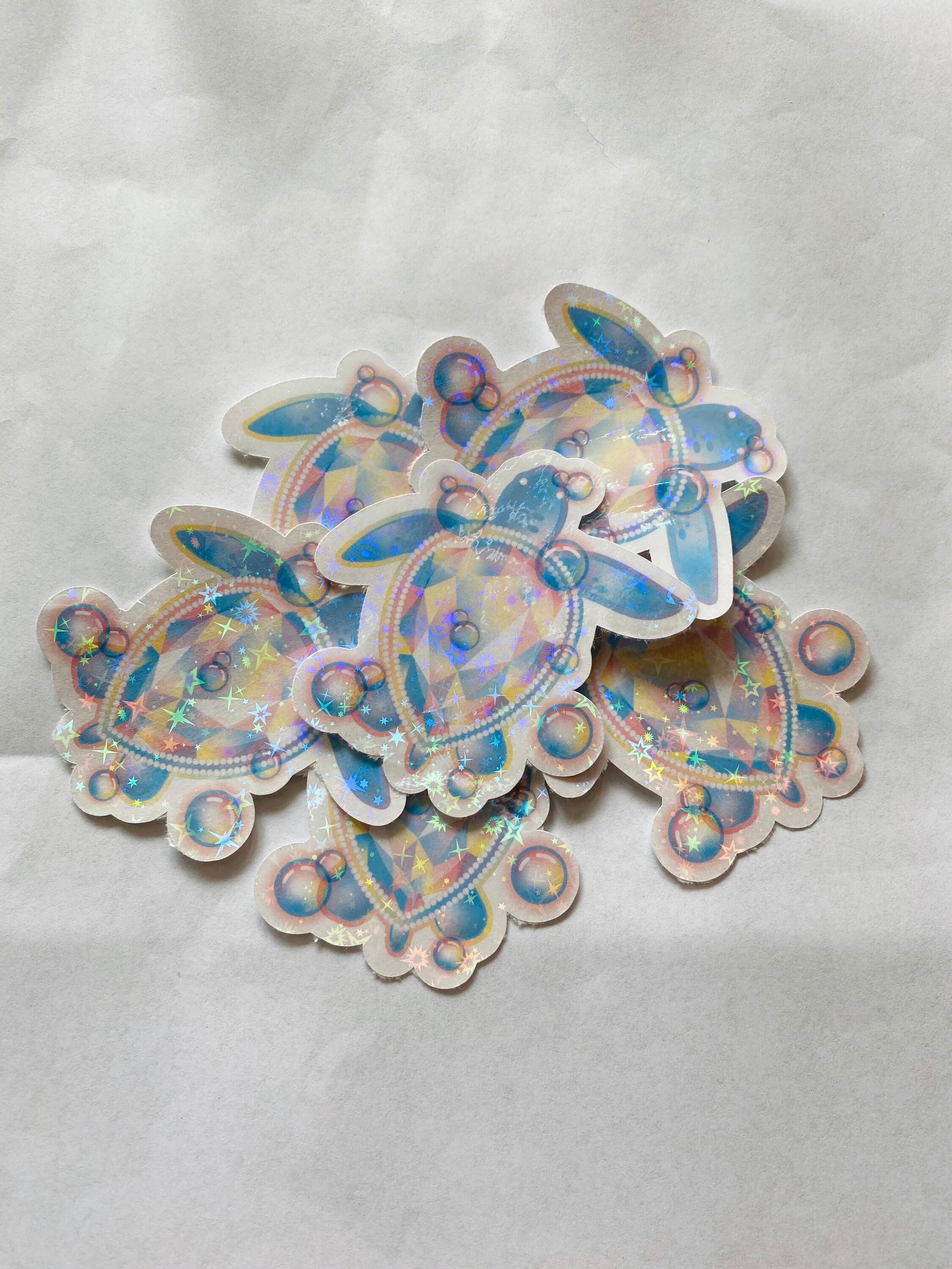 Rainbow Sea Turtle Holo Sticker Cute Turtle Stickers Turtle | Etsy