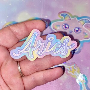 Aries Sticker Pack | Aries Stickers, Rainbow Aries Stickers, Rainbow Stickers, Kawaii Stickers ...