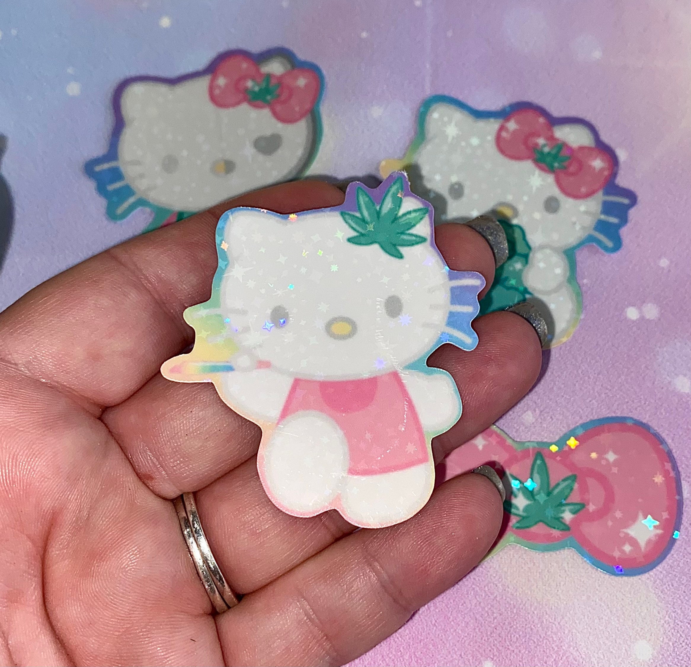 Canna-kitty Sticker Pack Cute Cat Sticker Kawaii Stickers | Etsy