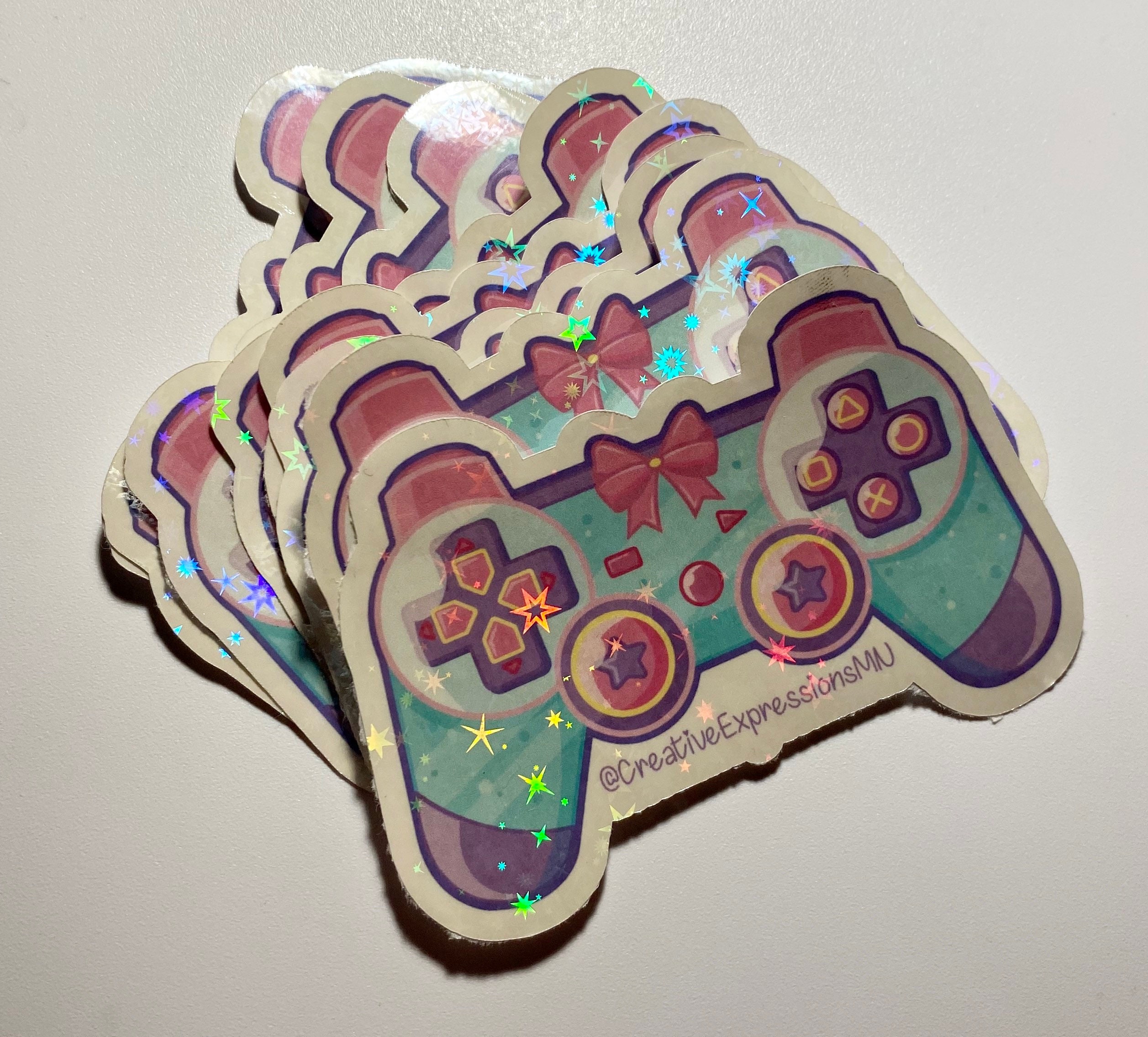 Gamer Girl Controller Holo Sticker Cute Gamer Girl Gamer | Etsy