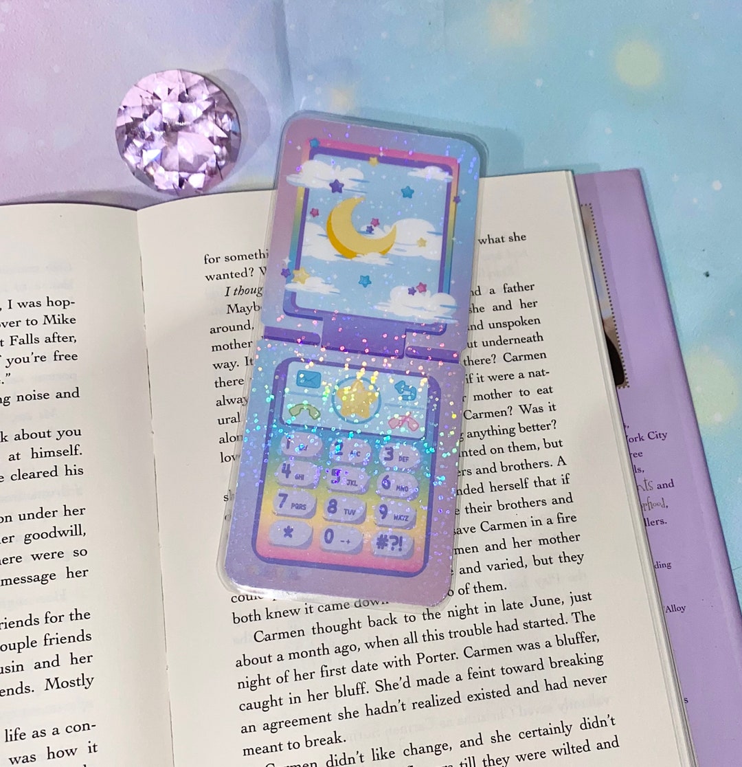 Pastel Flip Phone Bookmark | Cute Bookmarks, Phone Bookmarks, Kawaii ...
