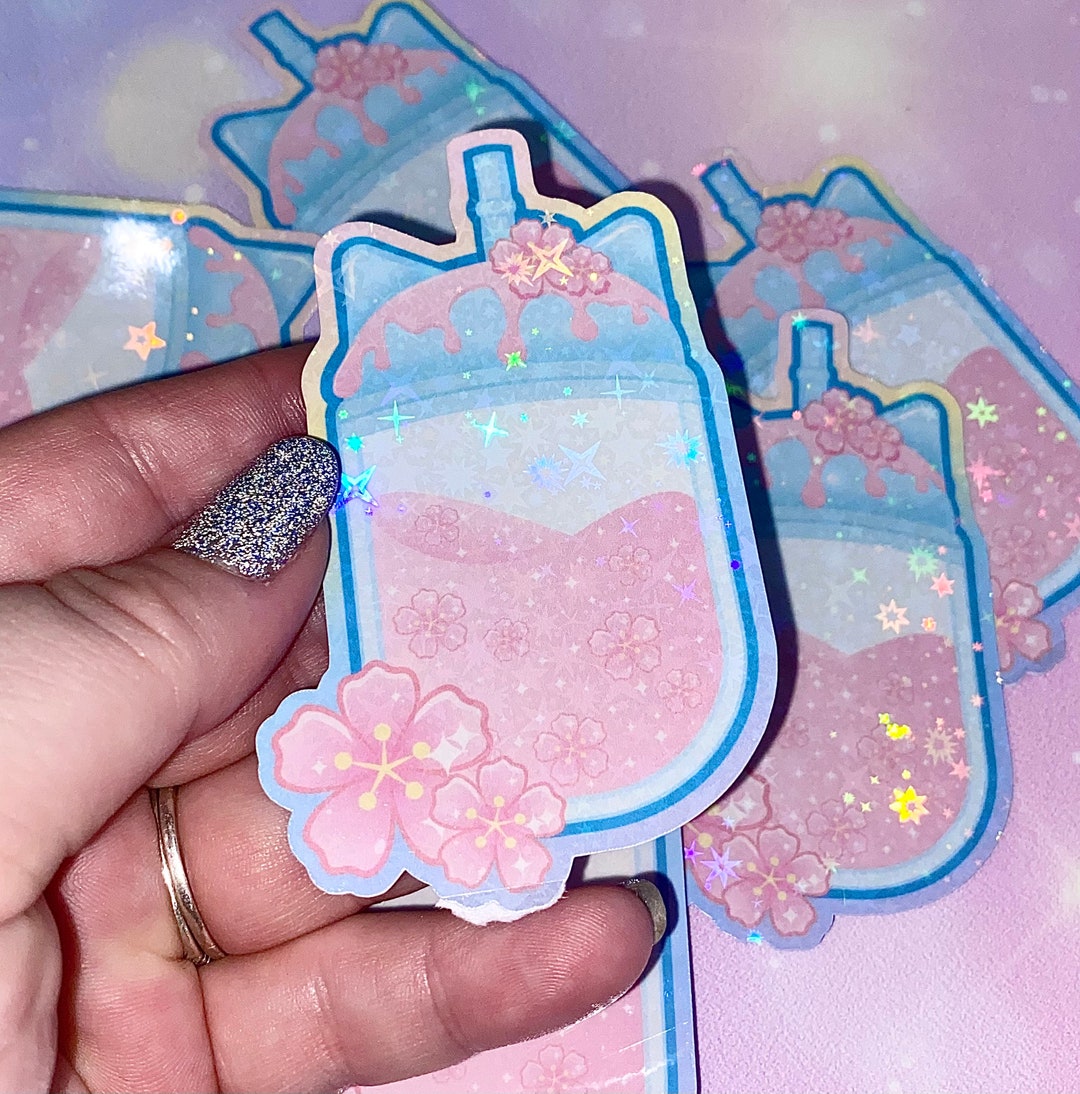 Sakura Juice | Cute Sakura Flowers, Kawaii Stickers, Sakura Stickers ...