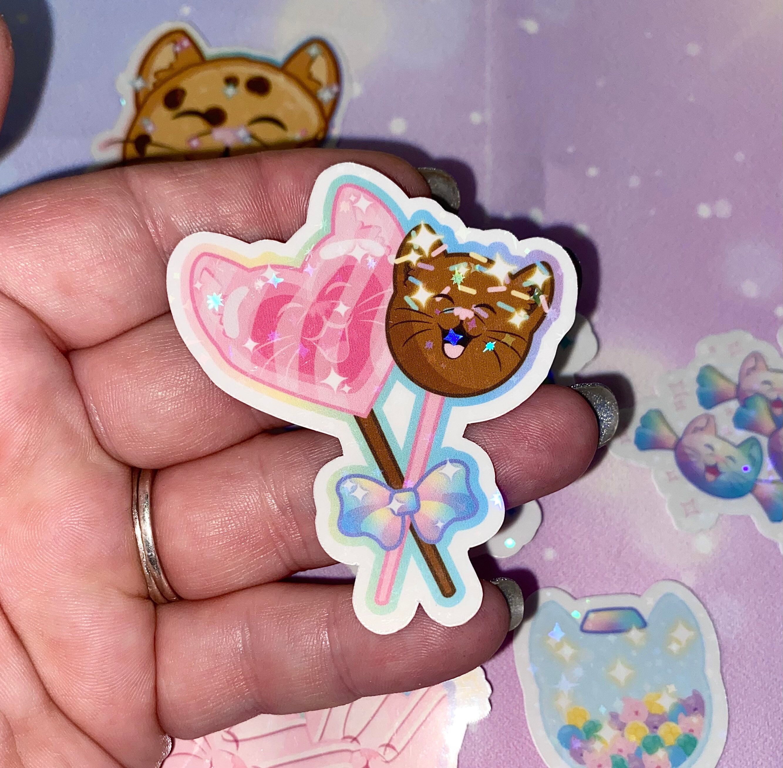 Pastel Kittie Sweets Sticker Pack Cute Cat Stickers Cat - Etsy