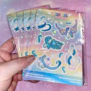 Cervical Cancer Awareness Sticker Sheet | Cervical Cancer, Cervical ...